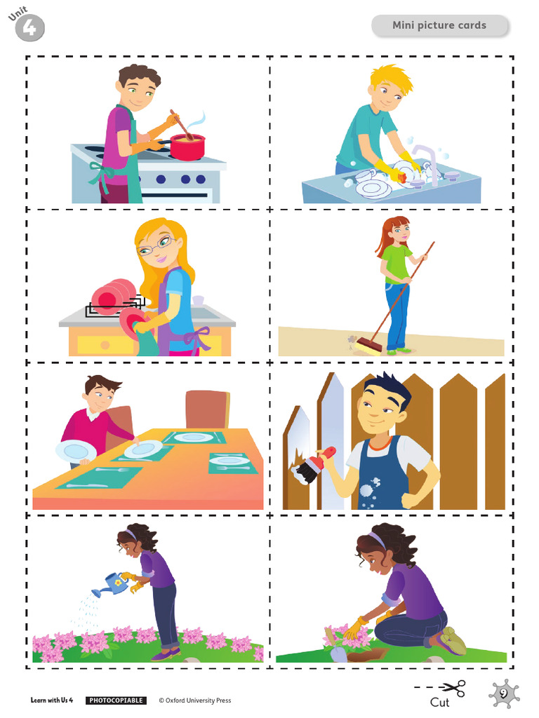 LWU 4 Mini Picture Cards Unit 4 | PDF