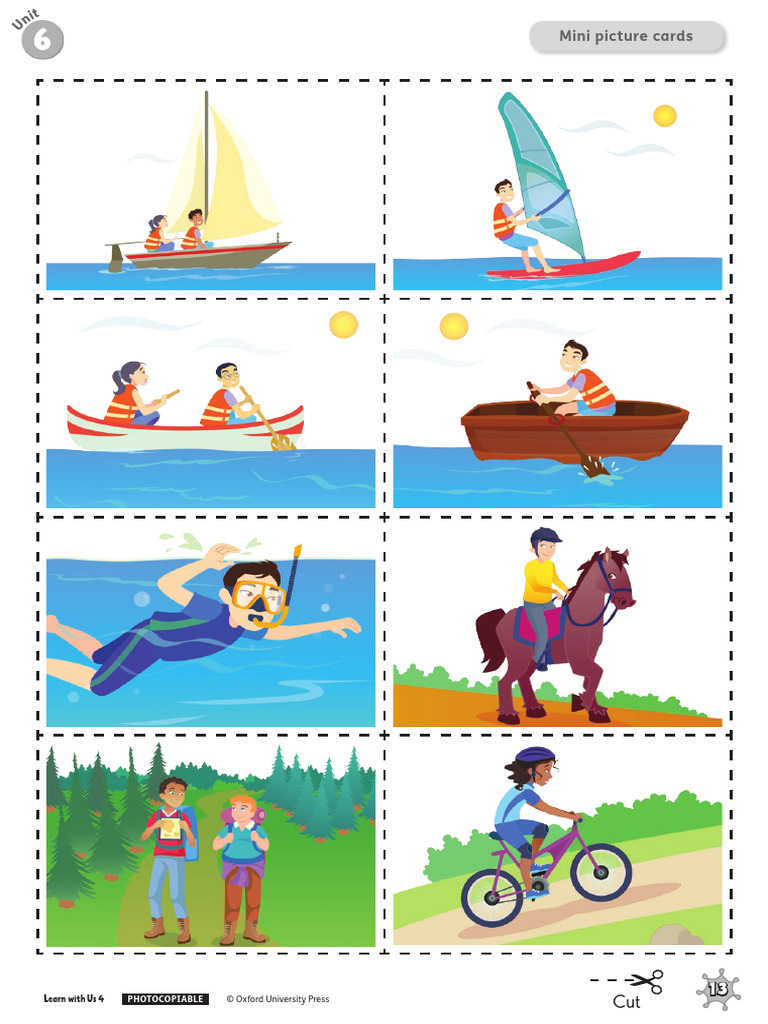 LWU 4 Mini Picture Cards Unit 6 | PDF