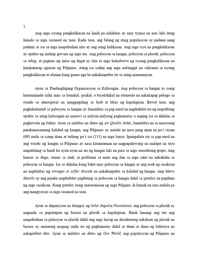 Environmental Issues 1 | PDF