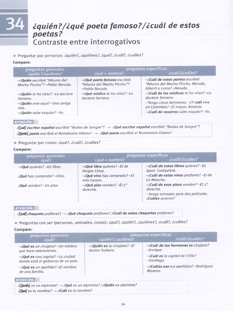 Ejercicios de Gramática en Español | PDF