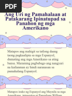 Nasusuri Ang Uri NG Pamahalaan at Patakarang Ipinatupad Sa Panahon NG Mga Amerikano | PDF