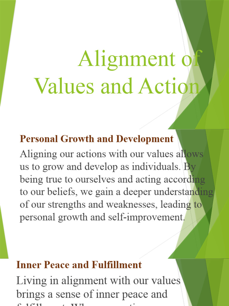 Alignment of Values and Action 1 | PDF | Goal | Motivation