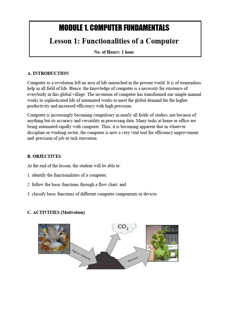 Computer Functions & Components Guide | PDF | Input/Output | Central ...