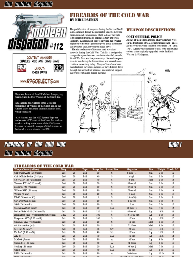 Modern Dispatch 112 - Firearms of The Cold War | PDF | License | Pistol