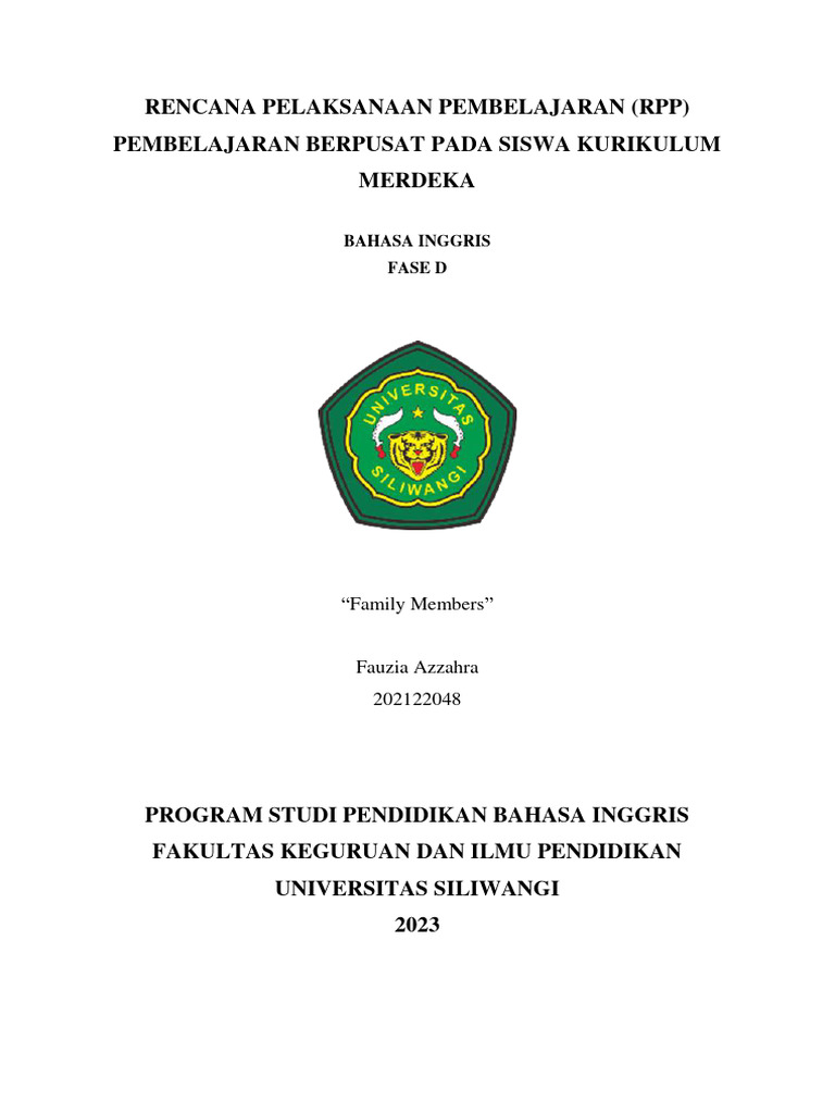 Family Members Modul Ajar | PDF