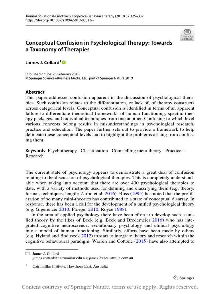 Conceptual Confusion | PDF | Psychotherapy | Cognitive Behavioral Therapy
