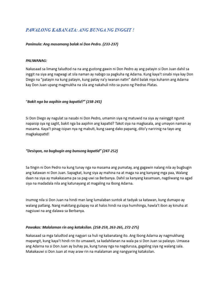 Ang Bunga NG Inggit | PDF