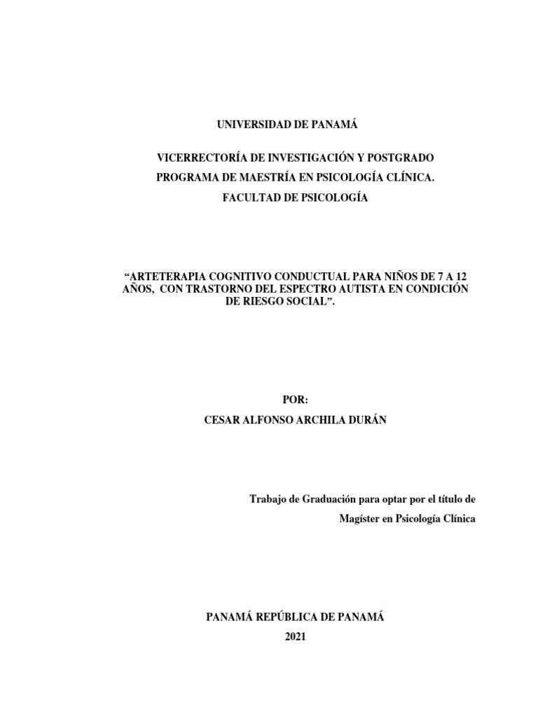 Cesar Archila | PDF | Espectro autista | Trastorno mental