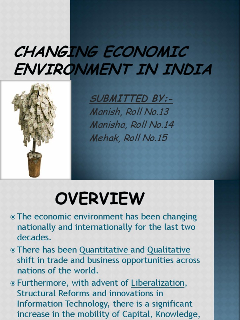 Changing Economic Environment in India | PDF | Economy Of India ...