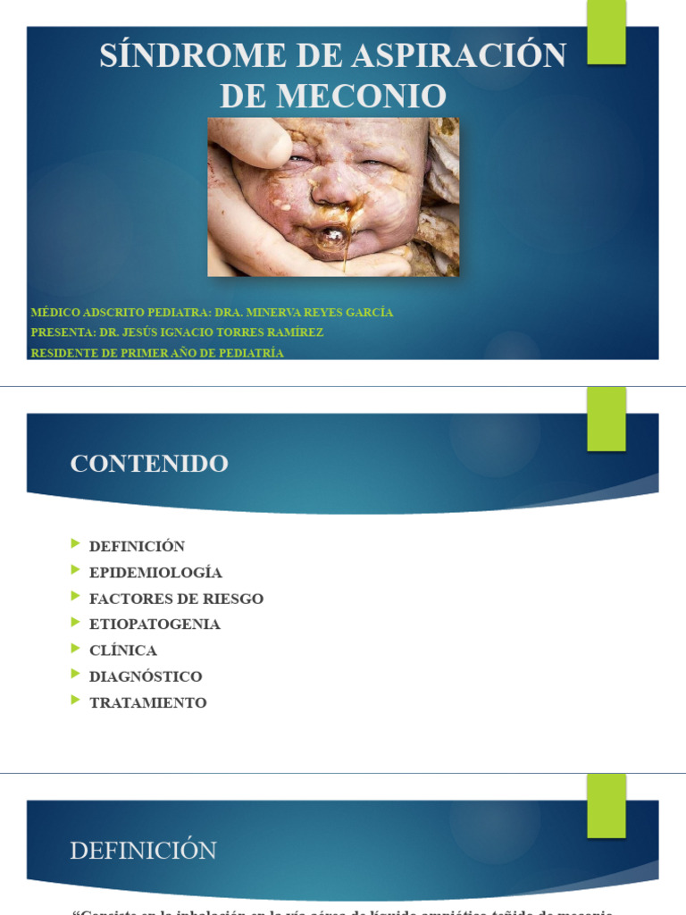 Síndrome de Aspiración de Meconio | PDF | Especialidades Medicas ...