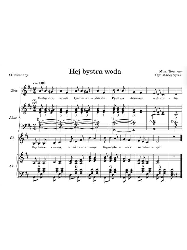 Hej Bystra Woda | PDF