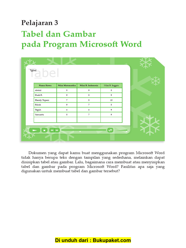 Cara Menyisipkan Tabel dan Gambar di Word | PDF