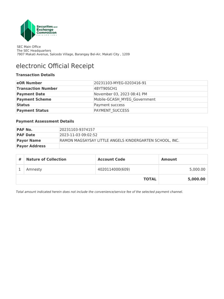 Confirmation Receipt 20231103 MYEG 0203416 91 | PDF