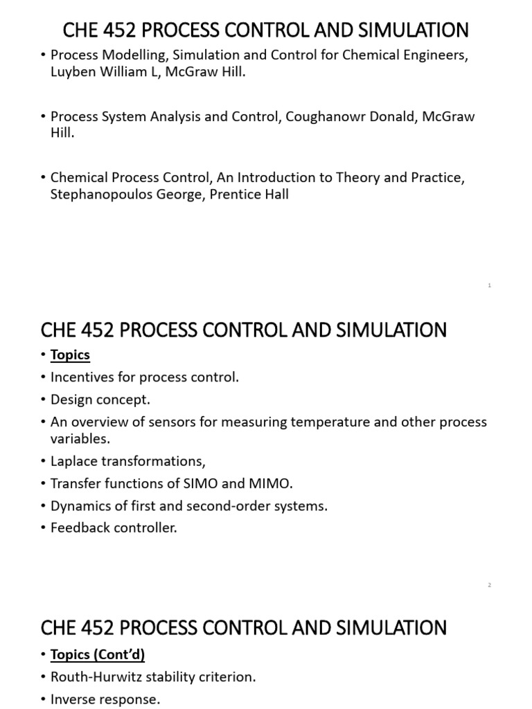 PDC Main Campus Slides-Updated | PDF | Laplace Transform | Chemical Reactor