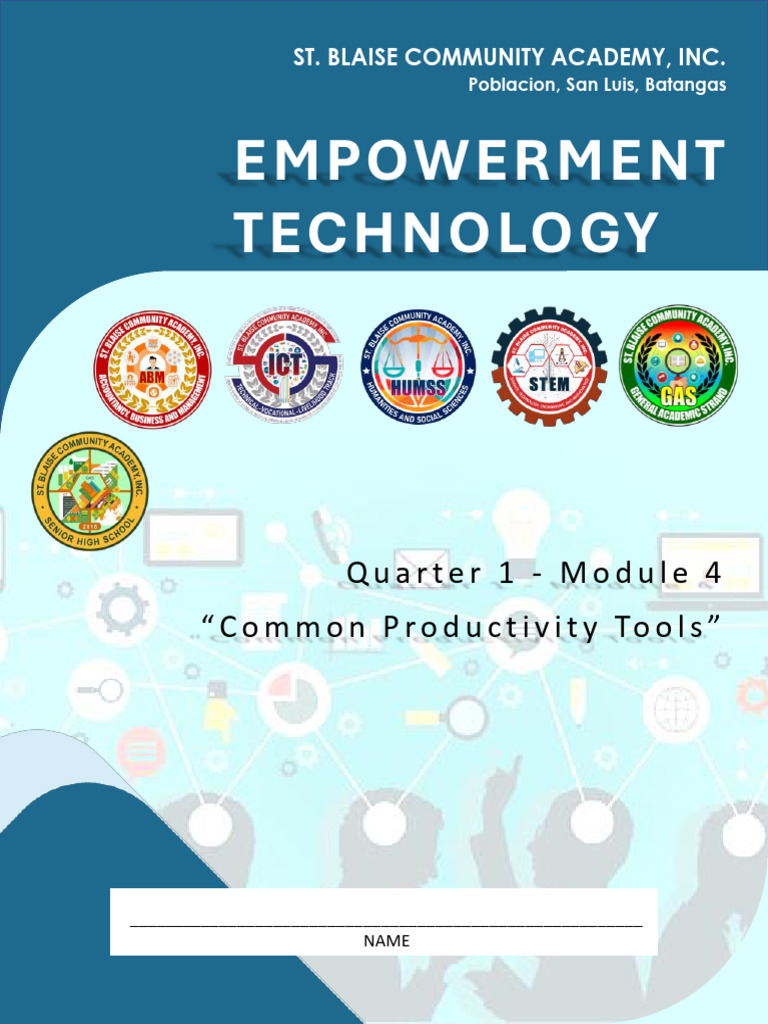 Empowerment Technology: Quarter 1 - Module 4 "Common Productivity Tools" | PDF | Application ...