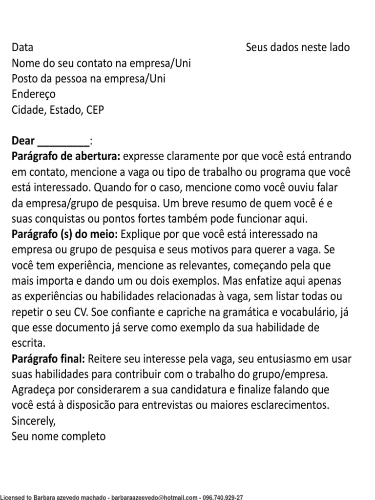 Modelo+Cartas 1 | PDF