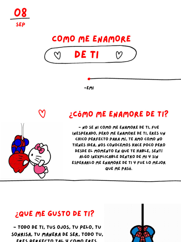 Presentación Historia de Amor San Valentín Ilustrada Beige _20231112 ...