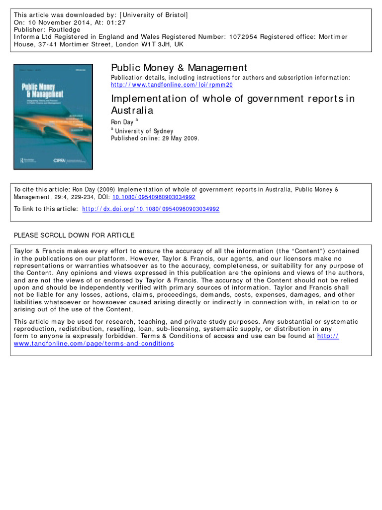 2009-01-Implementation of WoG Reports in Australia | PDF ...