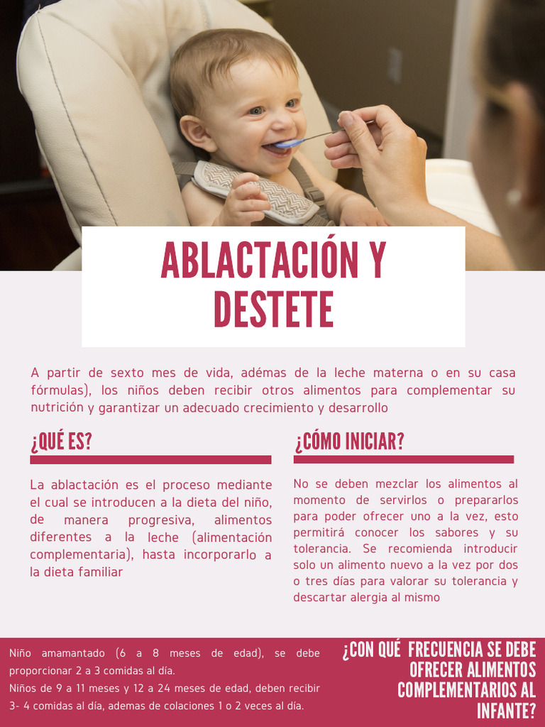 Guía de Ablactación y Destete Infantil | PDF | Alimentos | Destete