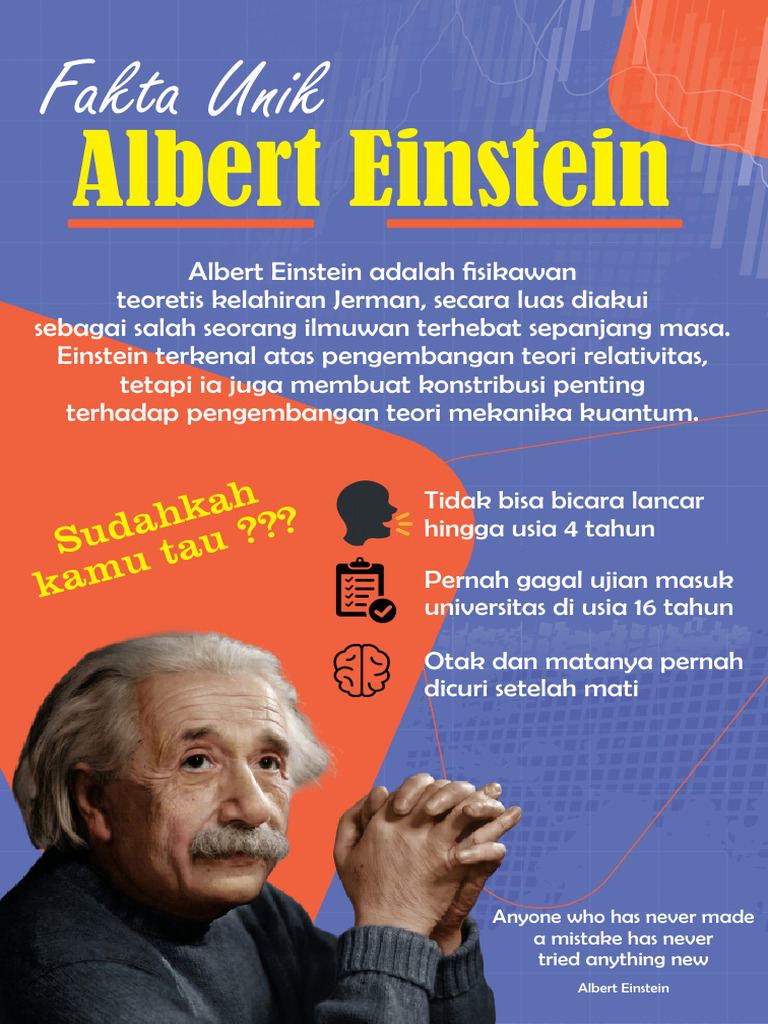 Poster Biografi Albert Einstein | PDF