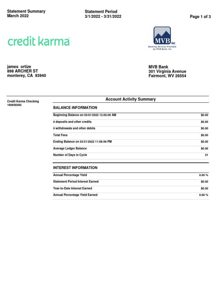 MVB Statement | Download Free PDF | Overdraft | Private Sector