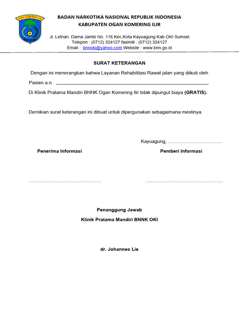 Badan Narkotika Nasional Republik Indonesia | PDF