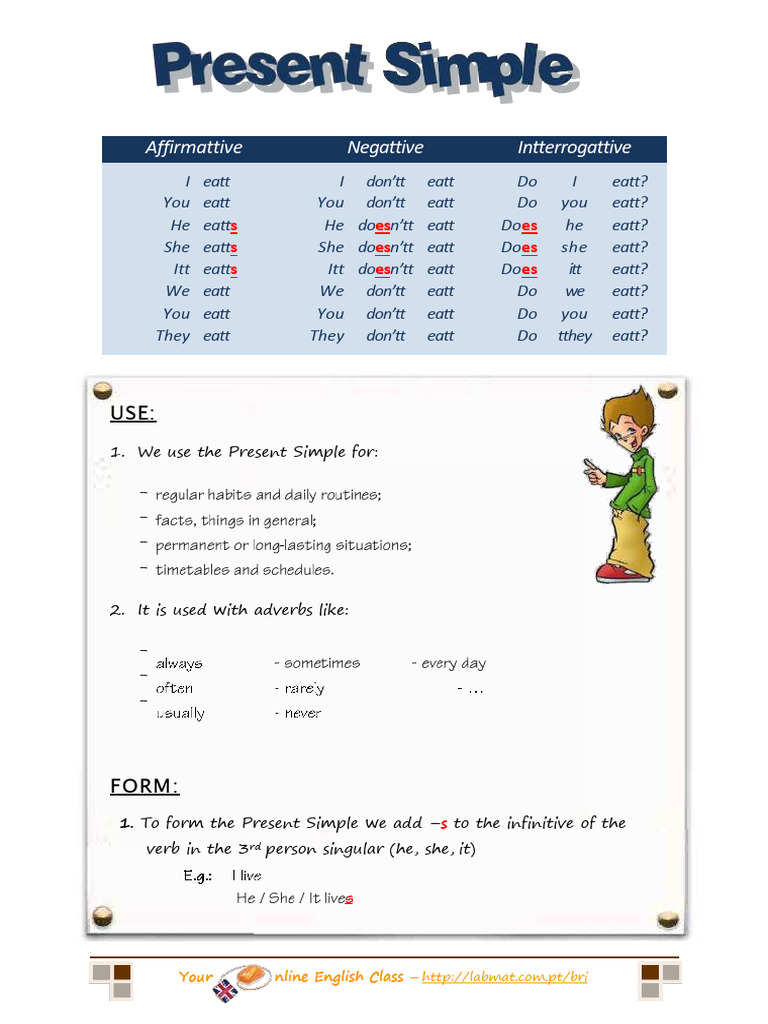 Present Simple: Forms and Examples | PDF | Language Mechanics ...