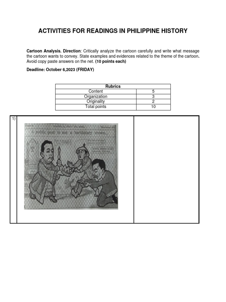 Activities For Readings in Philippine History | PDF | Human Communication