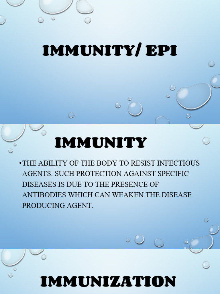 IMMUNIZATION | PDF | Immunity (Medical) | Antibody