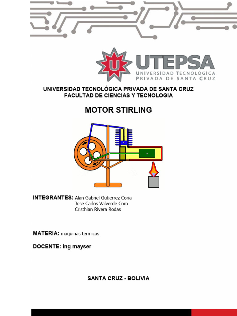Proyecto Final Maquinas Termicas | PDF | Motores | Cantidades fisicas