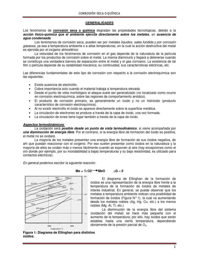Corrosion Seca o Química | PDF | Corrosión | Electroquímica