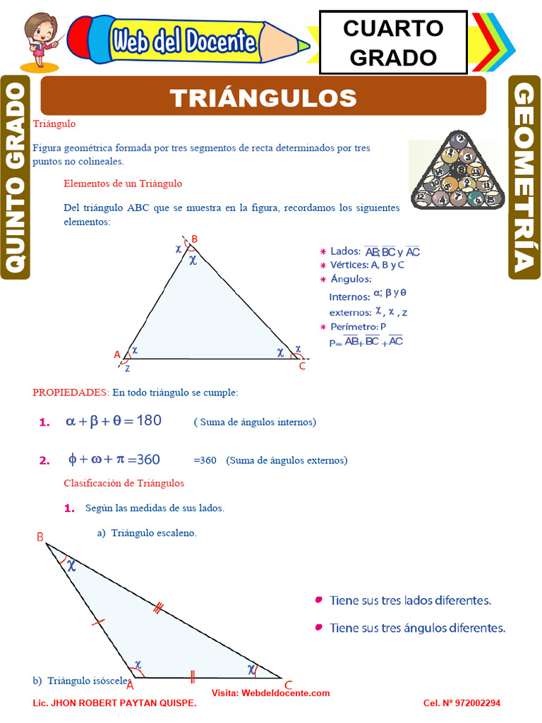 ONCEAVA Y DOCEAVA SESION Clases-de-Triángulos-para-Quinto-Grado-de ...