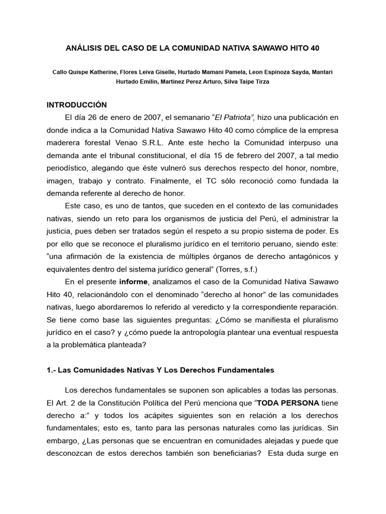 Caso 5 | PDF | Organización Internacional del Trabajo | Perú