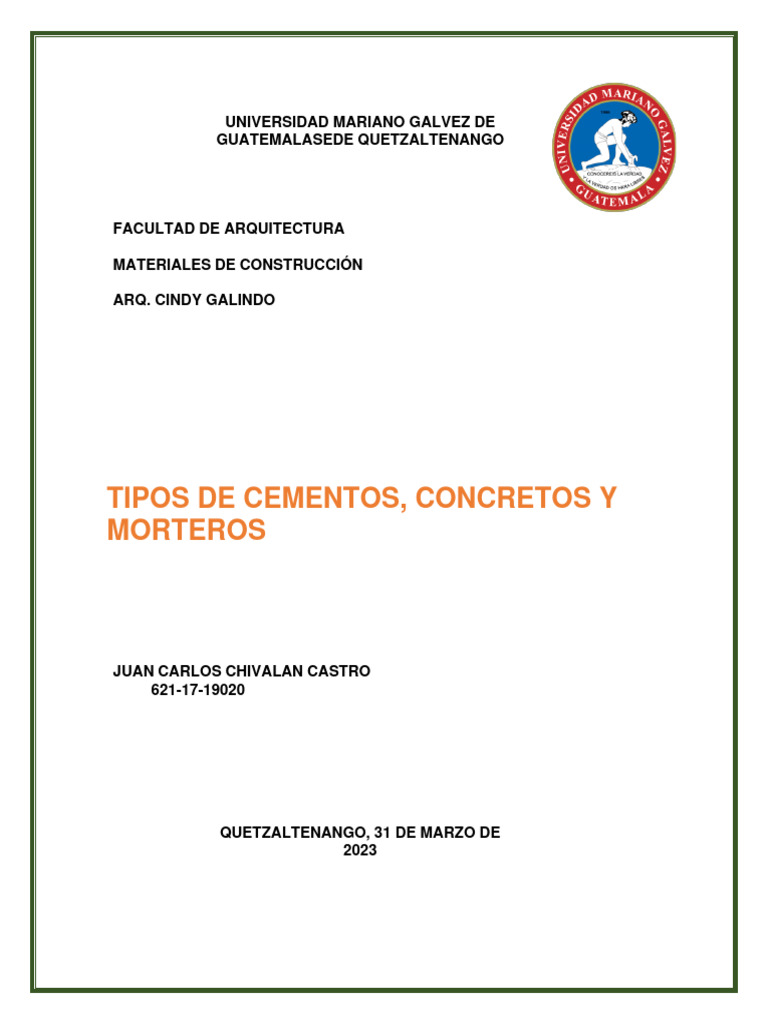 CONCRETO,CEMENTO Y MORTERO | PDF | Hormigón | Cemento