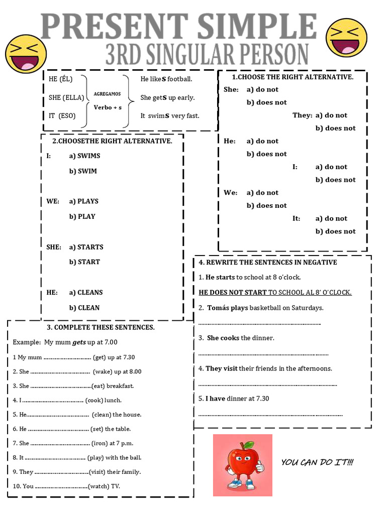 Guía Present Simple Do - Does | PDF | Cuisine | Food And Drink