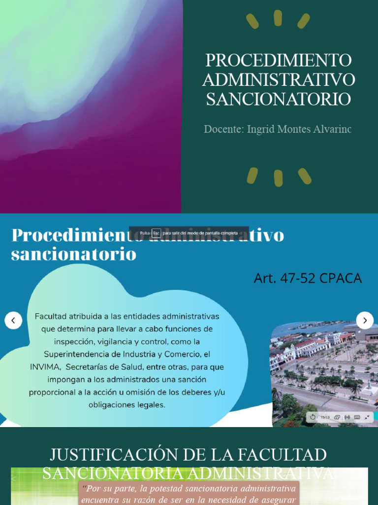 Procedimiento Administrativo Sancionatorio - Clases | PDF | Estado (política) | Debido al proceso