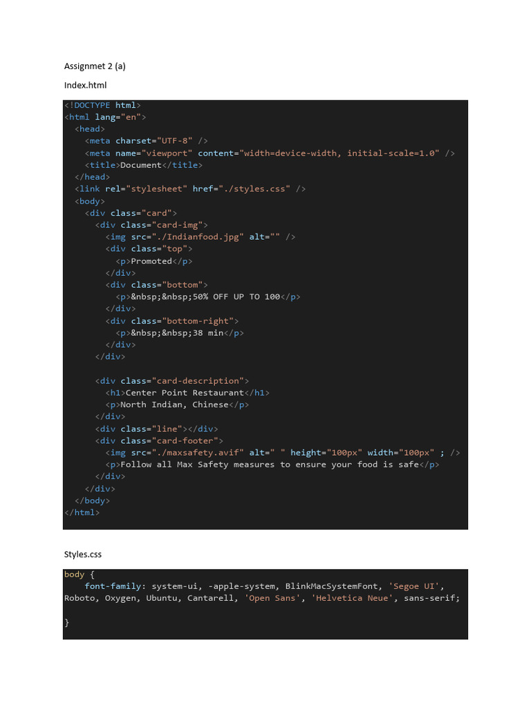 Day 2 Assignment | PDF | Notation | Typefaces