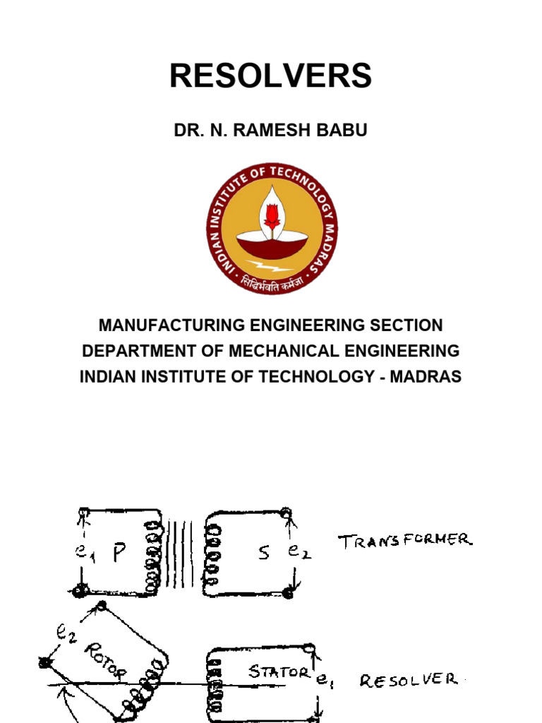 11th PPT (Resolvers) | PDF | Electrical Engineering ...