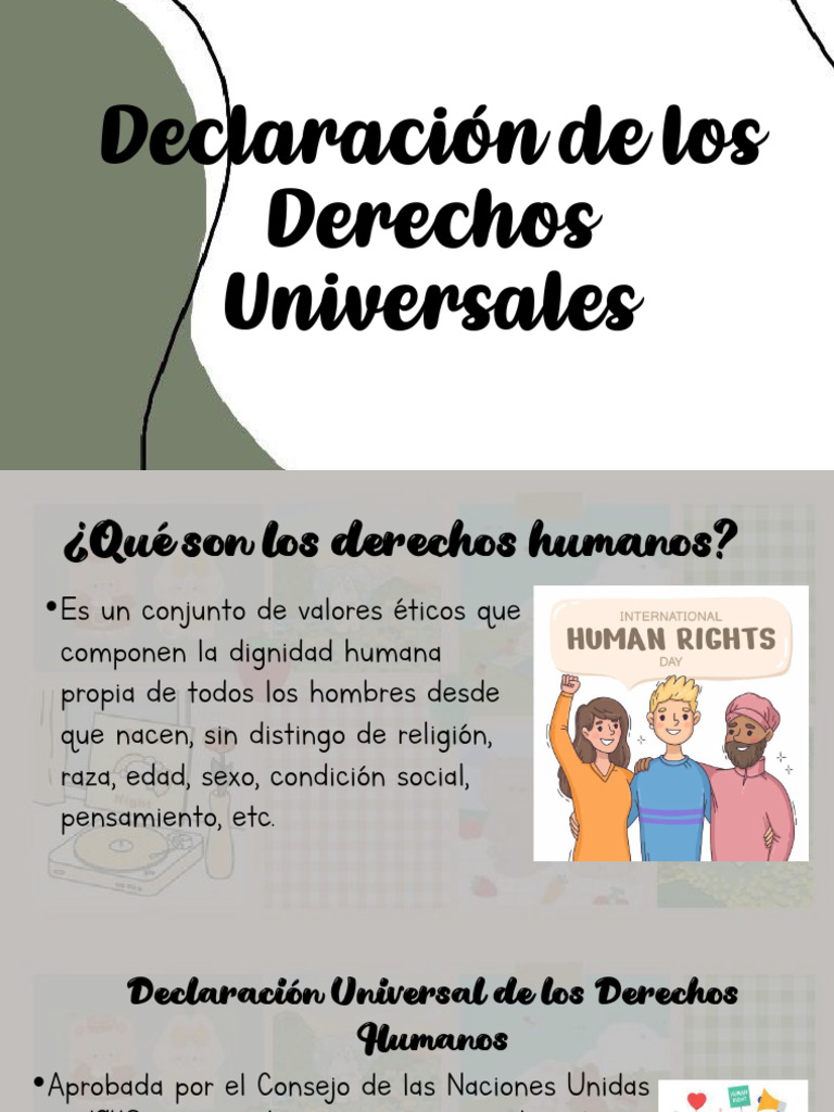 Declaración de Los Derechos Universales | PDF