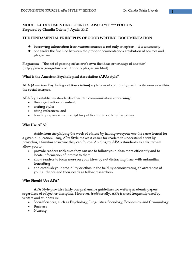 GS-module_4_APA_7th_EDITION | PDF | Apa Style | Citation