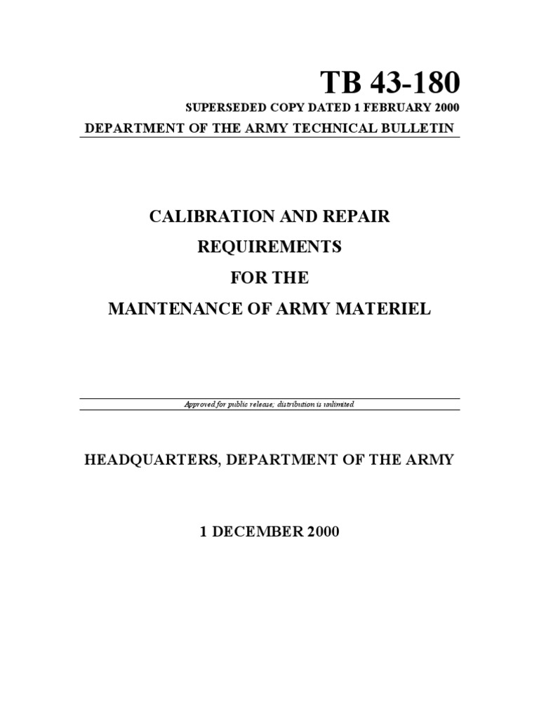 Army TMDE Calibration Guidelines | PDF | Calibration | United States ...