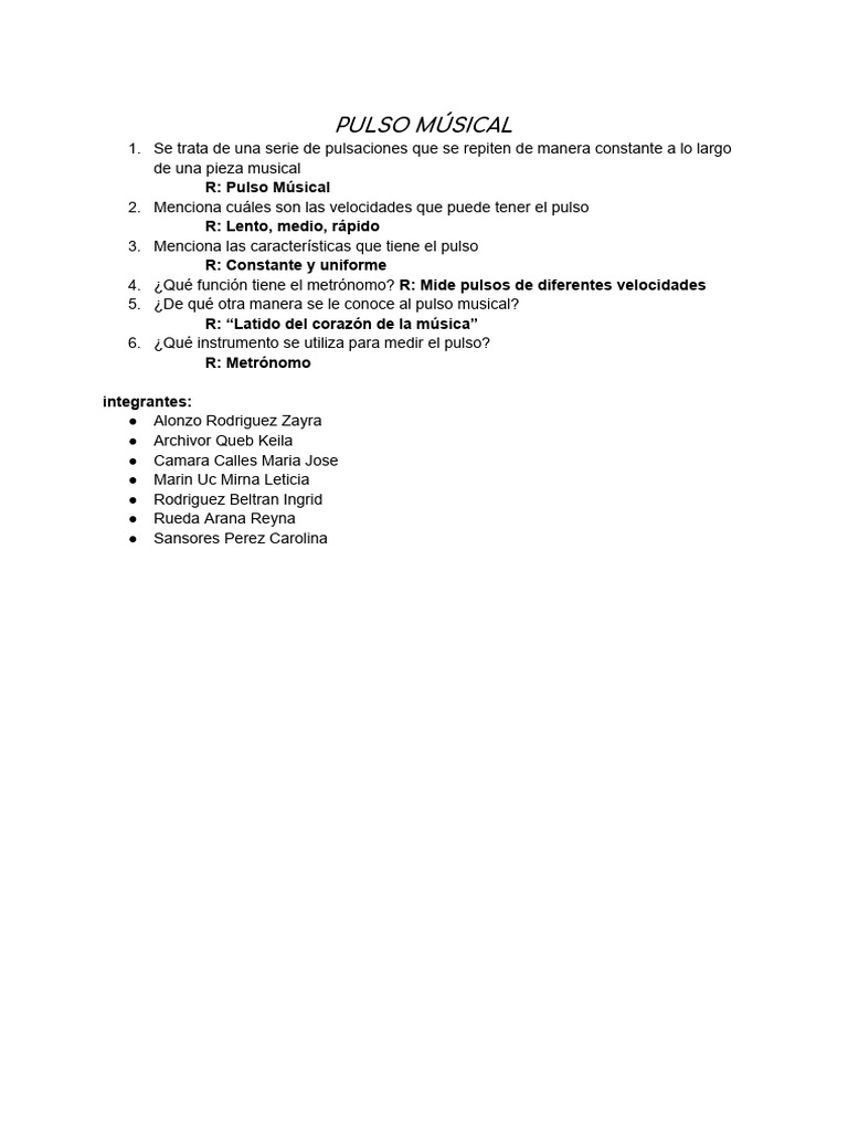 Pulso Músical | PDF | Artes del Lenguaje y Comunicación