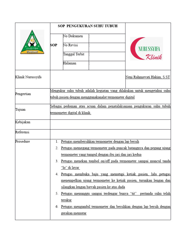 Sop Saturasi Oksigen | PDF