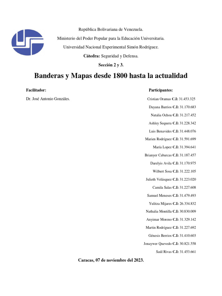 Trabajo de Banderas y Mapas - 2 y 3 | PDF | Venezuela | Los símbolos