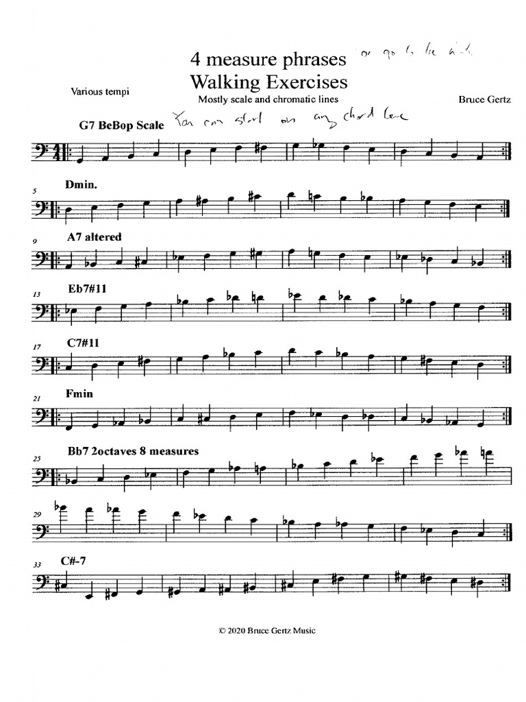 Bruce Gertz Bass Line-2 | PDF
