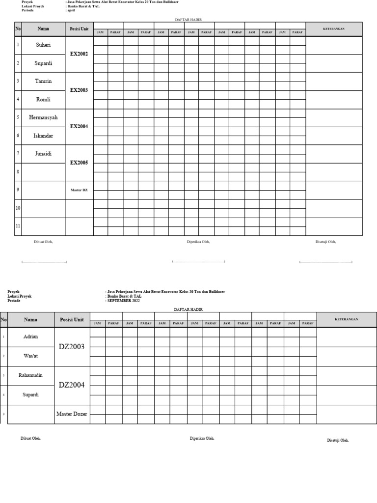 Absen Operator | PDF