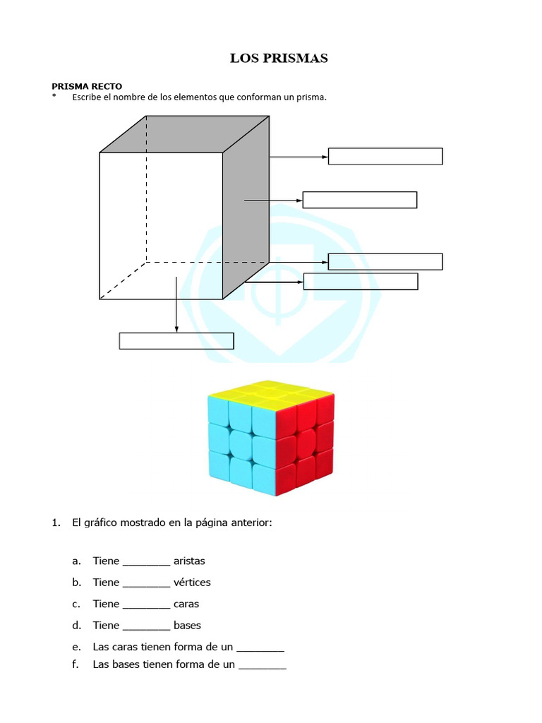 Los Prismas para Quinto de Primaria | PDF