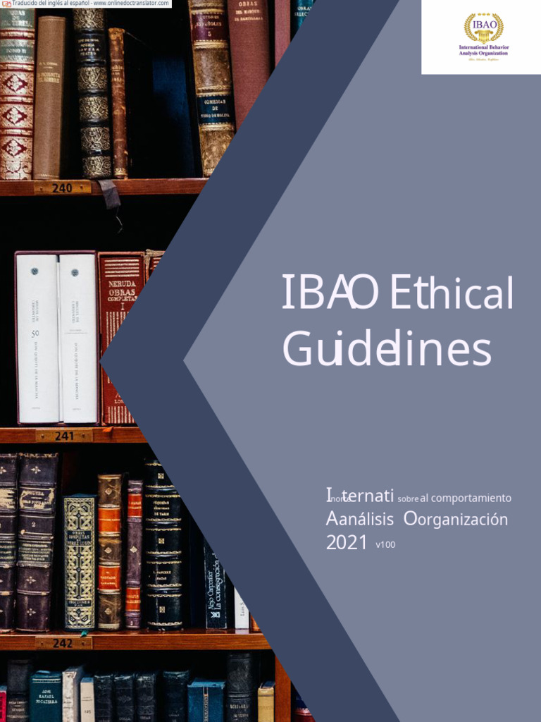 IBAO Ethical Guidelines V100.en - Es | PDF | Comportamiento