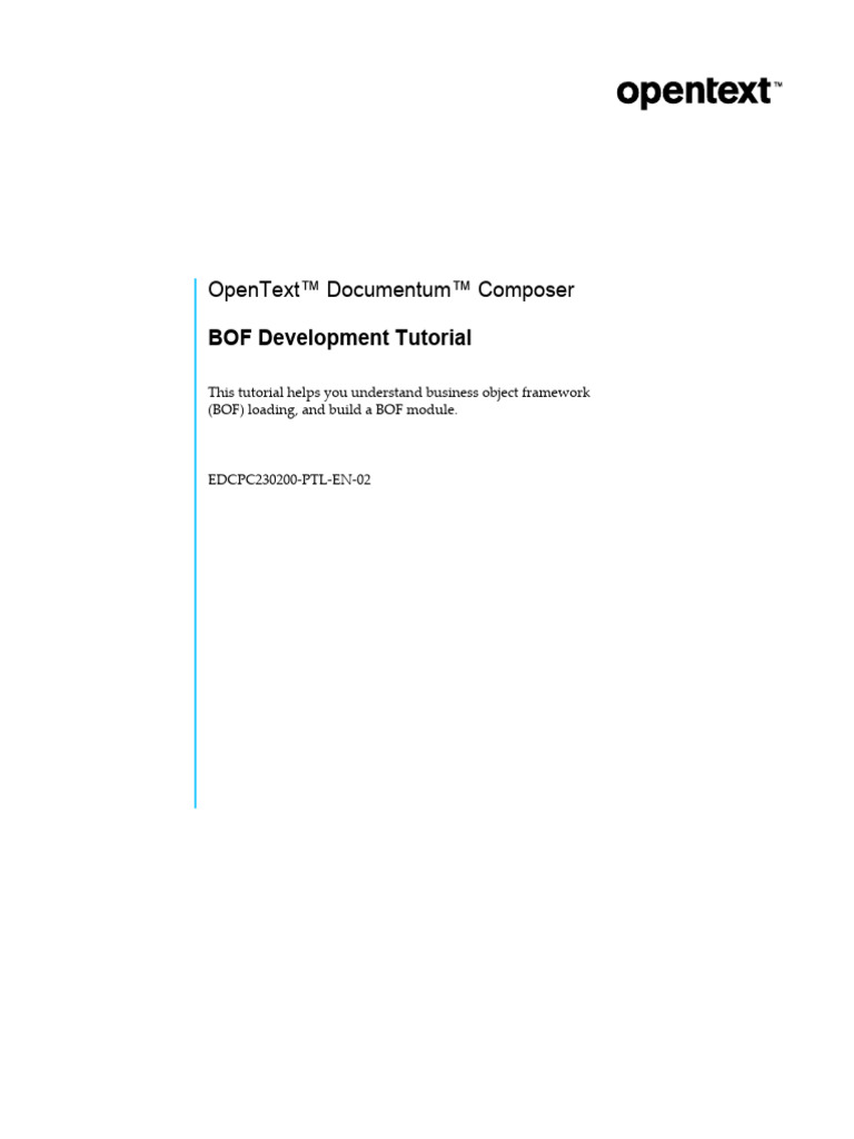 OpenText Documentum Composer CE 23.2 - BOF Development Tutorial English ...