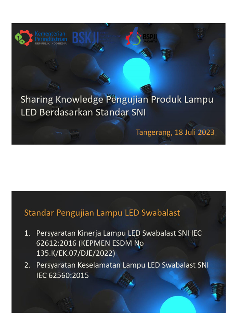 Sharing Knowledge Pengujian Lampu LED | PDF